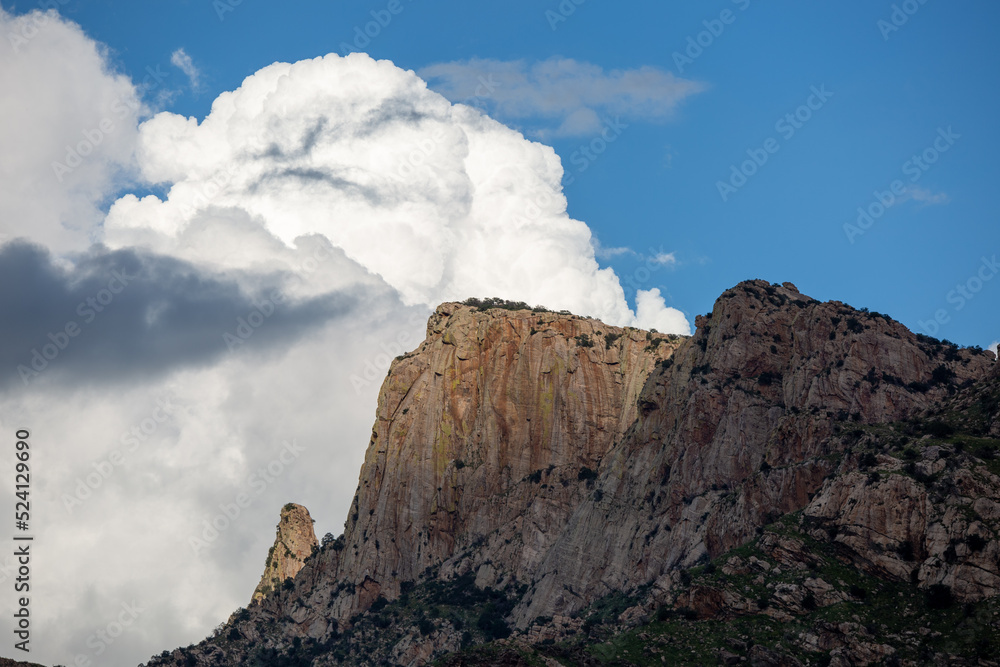 Push Ridge along the western edge of the Catalina Mountains in the ...