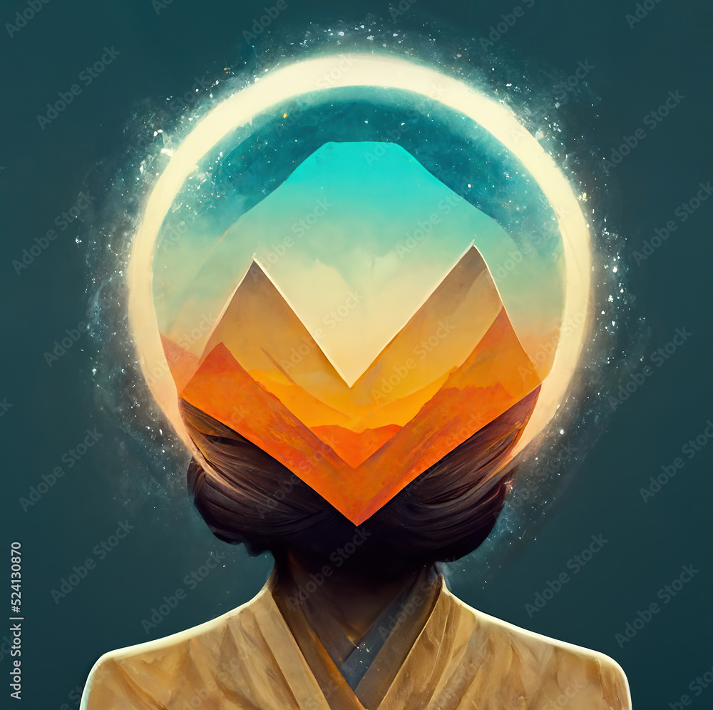 holy artificial intelligence creator of the metaverse concept. Stock ...