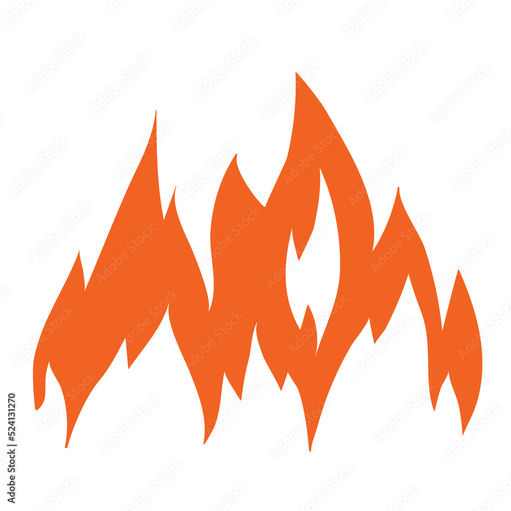 Vector drawing of a stylized flame. Suitable for logo or emblem vector ...