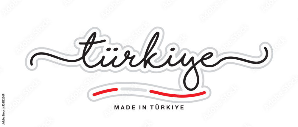 Made in Türkiye, new modern handwritten typography calligraphic logo ...