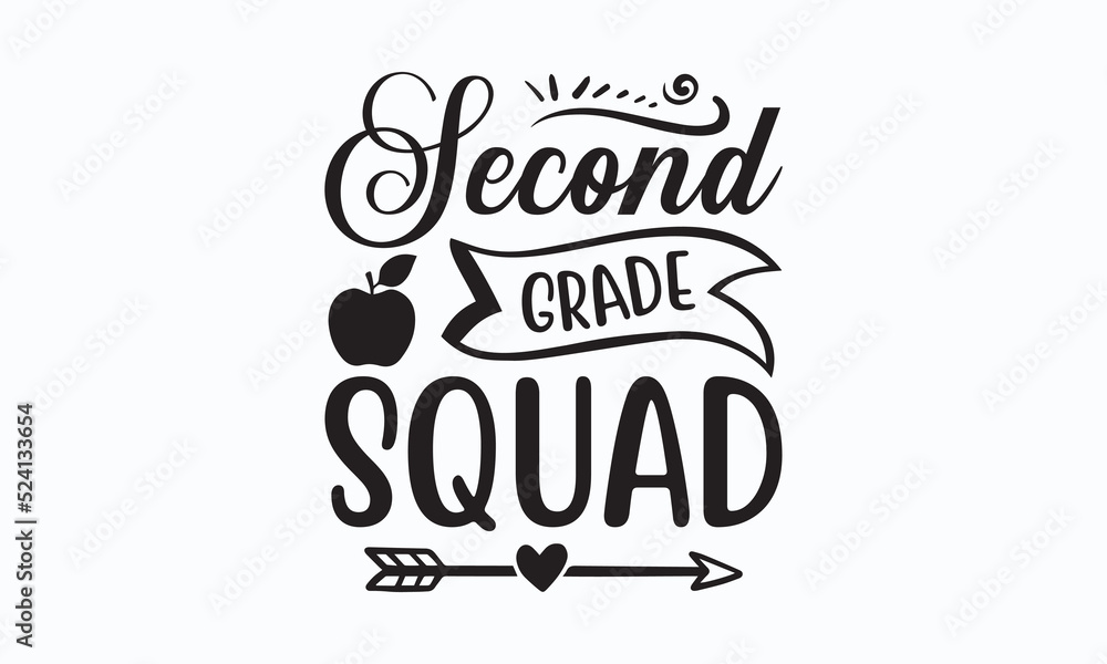 Second grade squad - Black to School We isolated the vector elements ...