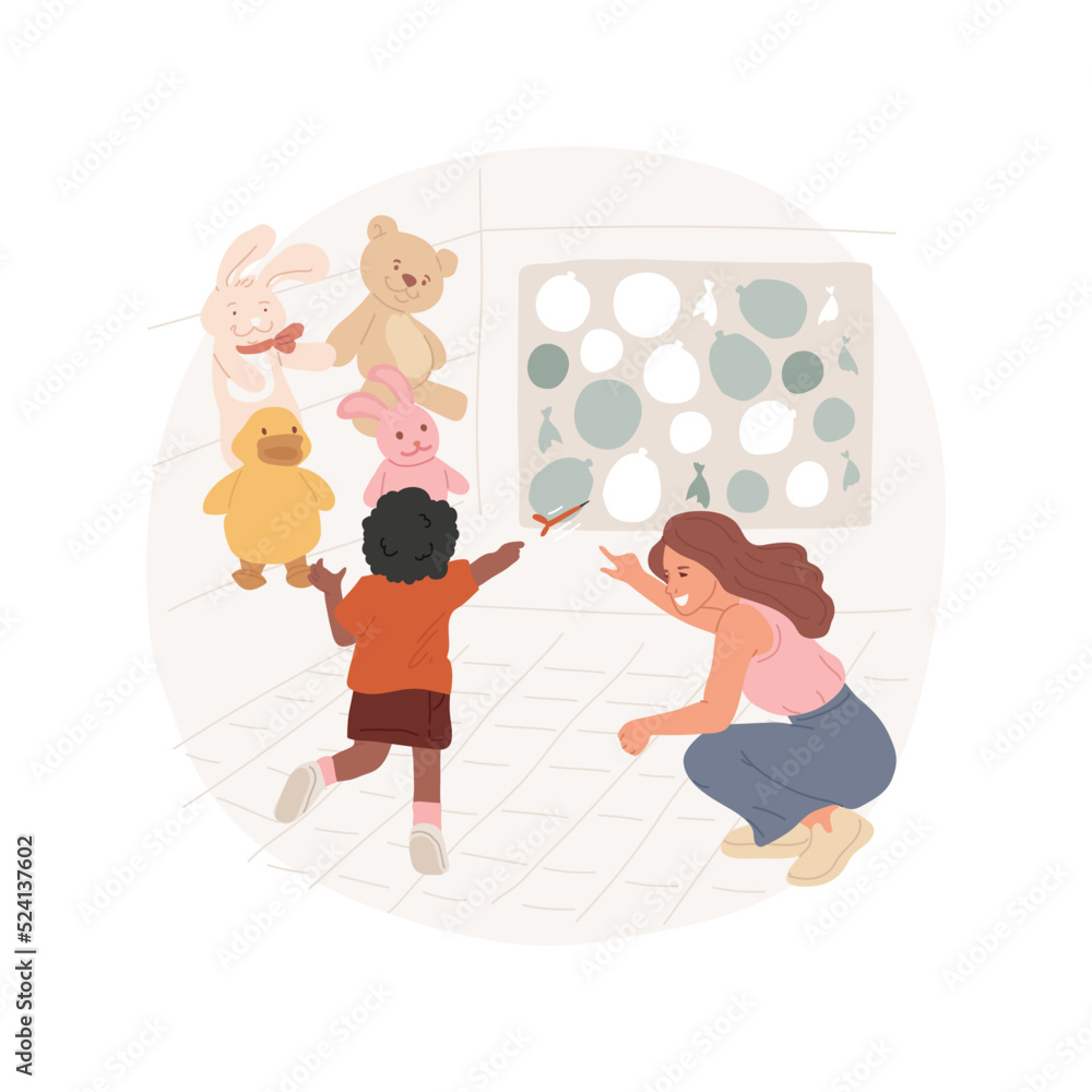 Play games of luck isolated cartoon vector illustration. Family playing ...