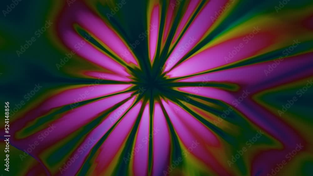 Surreal, vibrant flower that changes colors and intensity of glow ...