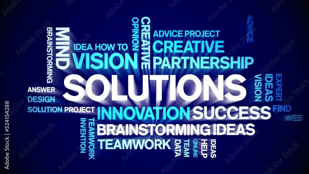 Solutions Animated tag word cloud;text design animation kinetic ...