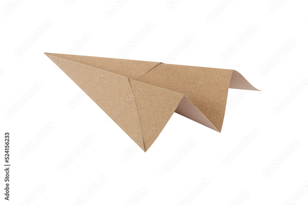 PNG. Paper brown airplane. Papercraft and origami. Stock Illustration ...