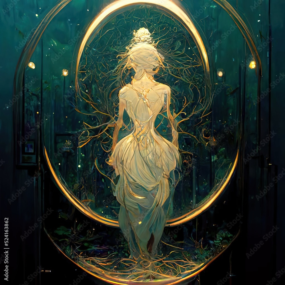 virgin mary statue. Generative AI Technology Stock Illustration | Adobe ...