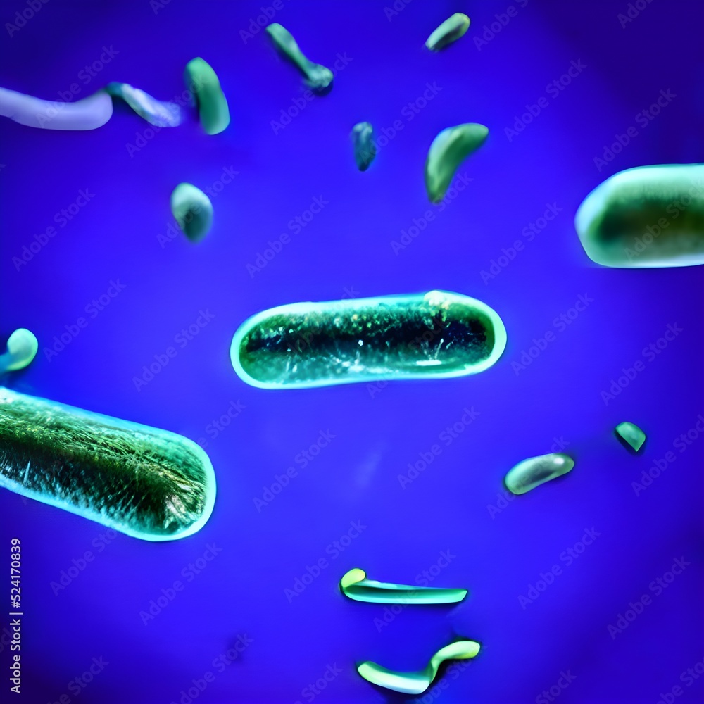Scientific image of 3D bacteria Citrobacter, Gram-negative bacteria ...