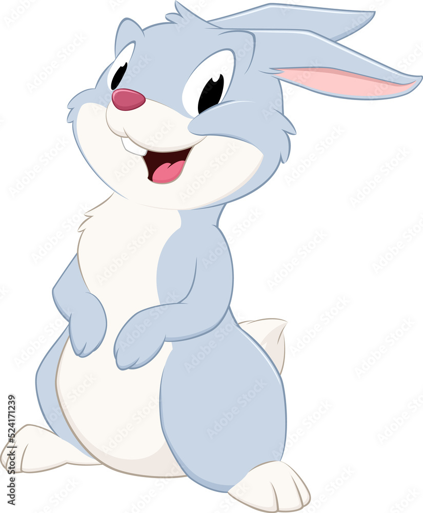 Cartoon Rabbit Stock Illustration | Adobe Stock