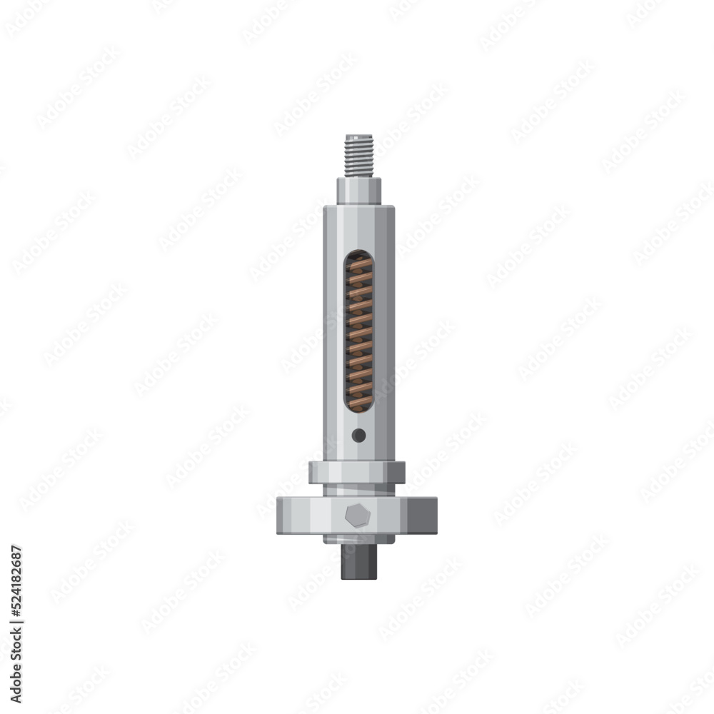 Vehicle detail isolated shock absorber damper realistic icon. Vector ...