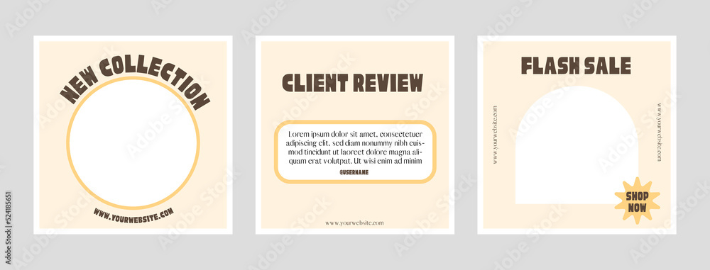 Sale announcement social media ig post template with frame. Retro ...