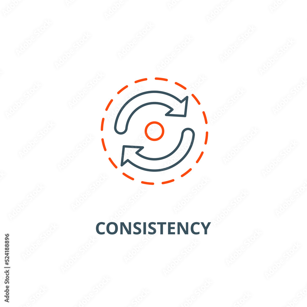 Consistency icon with simple element illustration concept symbol design ...
