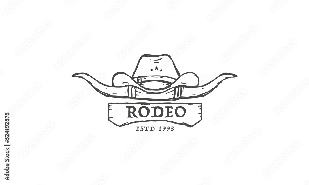 Vintage retro texas rodeo cowboy, Western Country Emblem Texas Logo ...