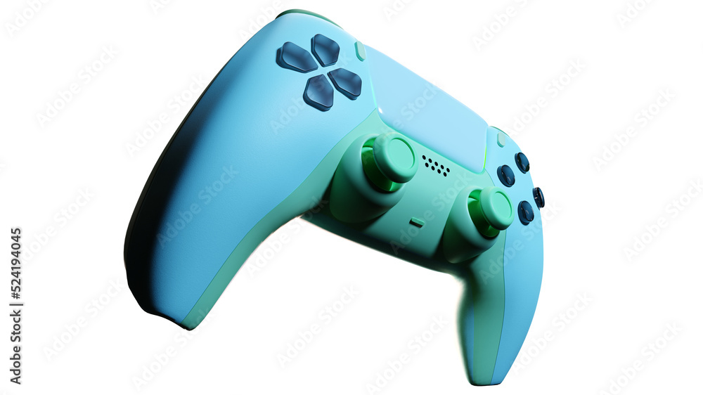 Playstation 5 DualSense Wireless Controller, isolated. Realistic game ...