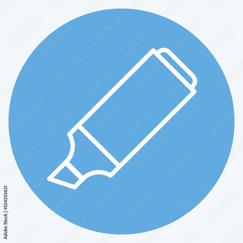 Icon Marker. suitable for Paint Art Tools symbol. blue eyes style ...