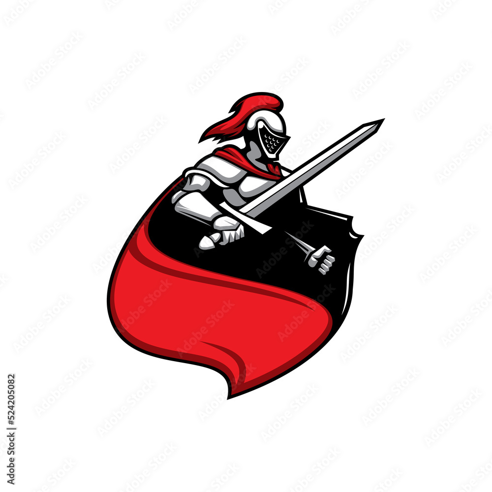 Italian noble knight, hero in mask fighting at battle isolated Templar ...