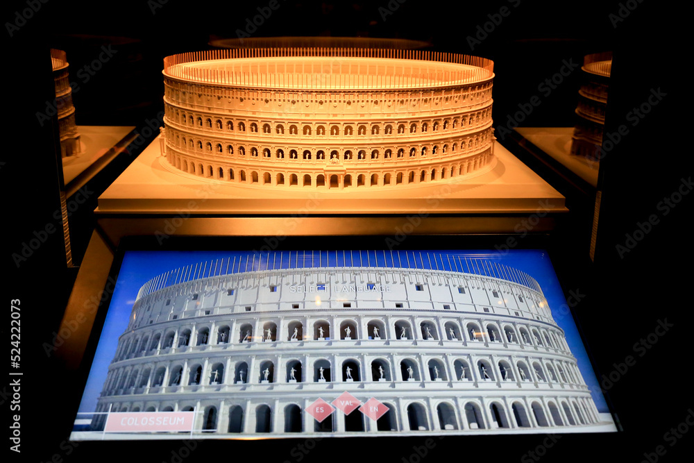 Scale model of the Colosseum at the Archaeological Museum of Alicante ...