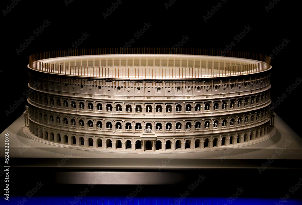 Scale model of the Colosseum at the Archaeological Museum of Alicante ...