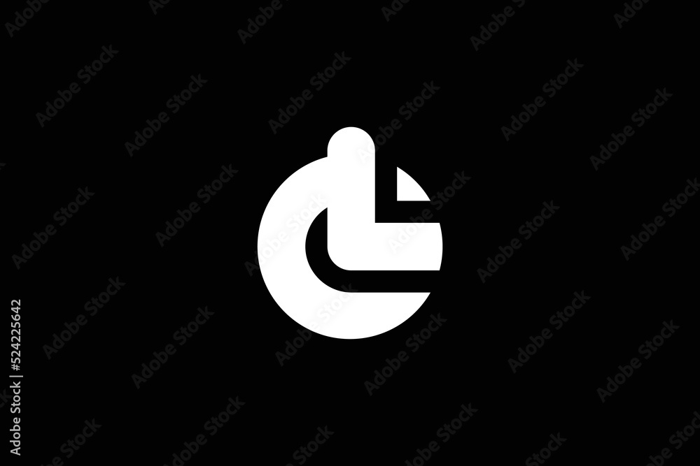 CL logo Minimal symbol. LC letter icon on luxury background. CL ...