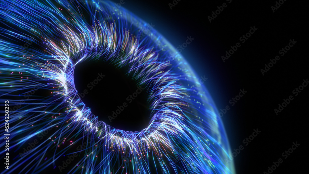 Dilated eye, illustration Stock Illustration | Adobe Stock