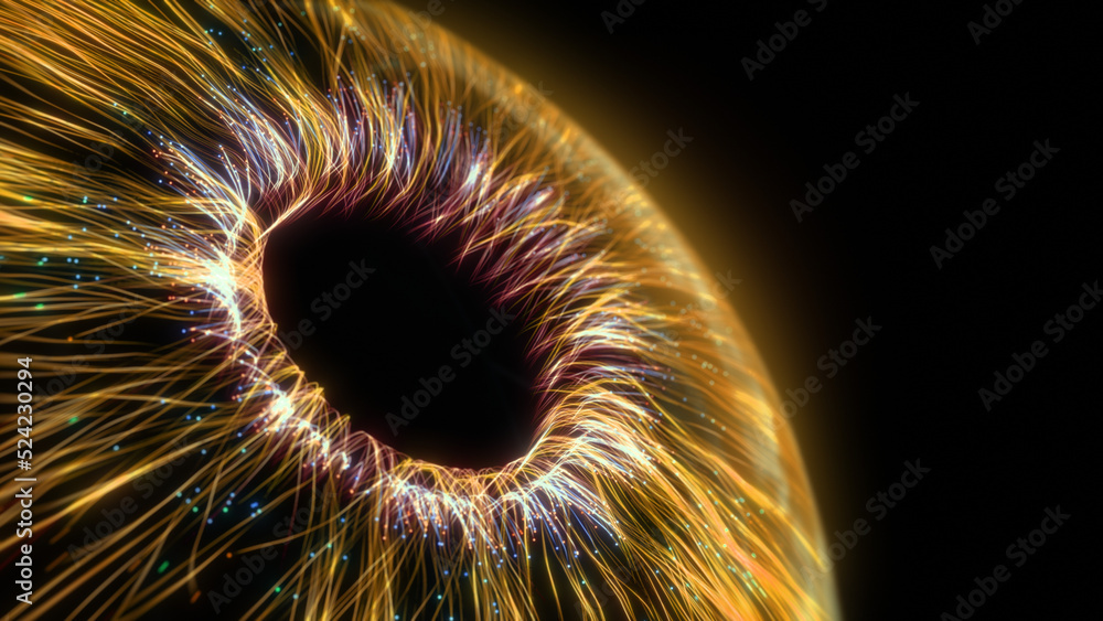Dilated eye, illustration Stock Illustration | Adobe Stock