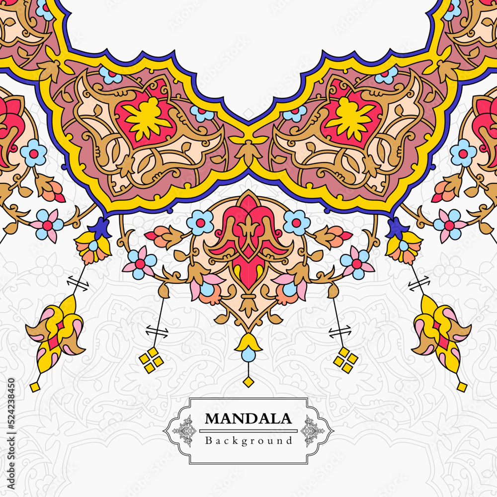 Mandala frame persian iranian arabic turkish islamic hindi indian ...