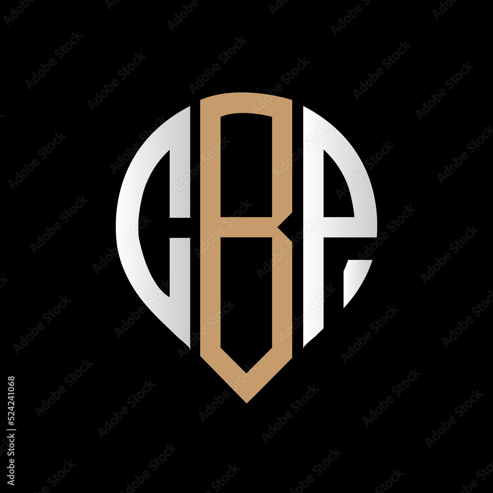CBP logo monogram isolated on circle element design template, CBP ...