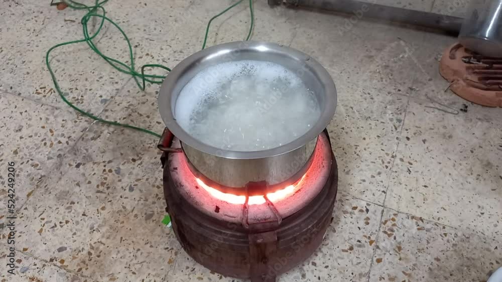 Electric heater cooked rice of India,Electric stove cooking rice food ...