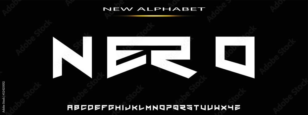 NERO Elegant alphabet letters font and number. Classic Lettering ...