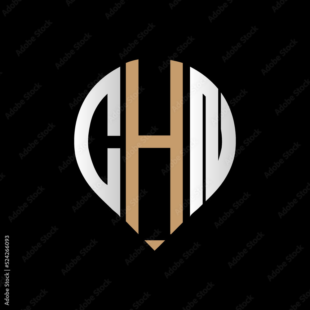CHN logo monogram isolated on circle element design template, CHN ...