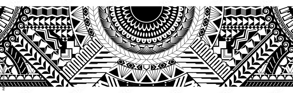 Abstract Polynesian ethnic pattern Stock Vector | Adobe Stock