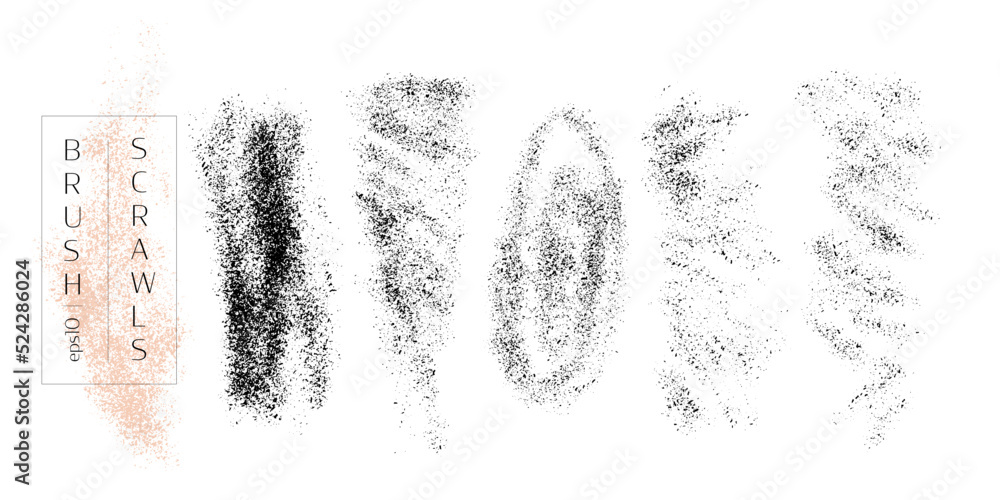 Vector hand drawn various artistic shapes for backdrops. Colorful ...