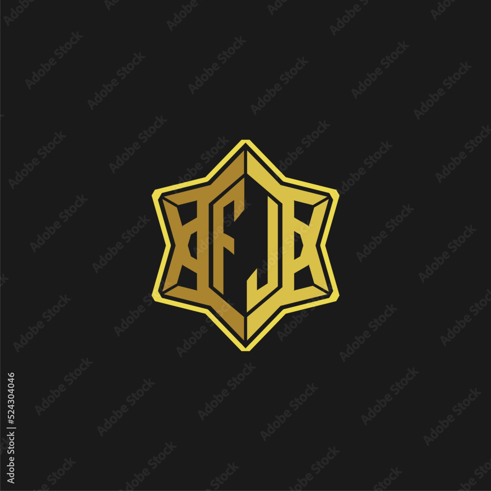 FJ initial letters monogram logo for gaming Stock Vector | Adobe Stock