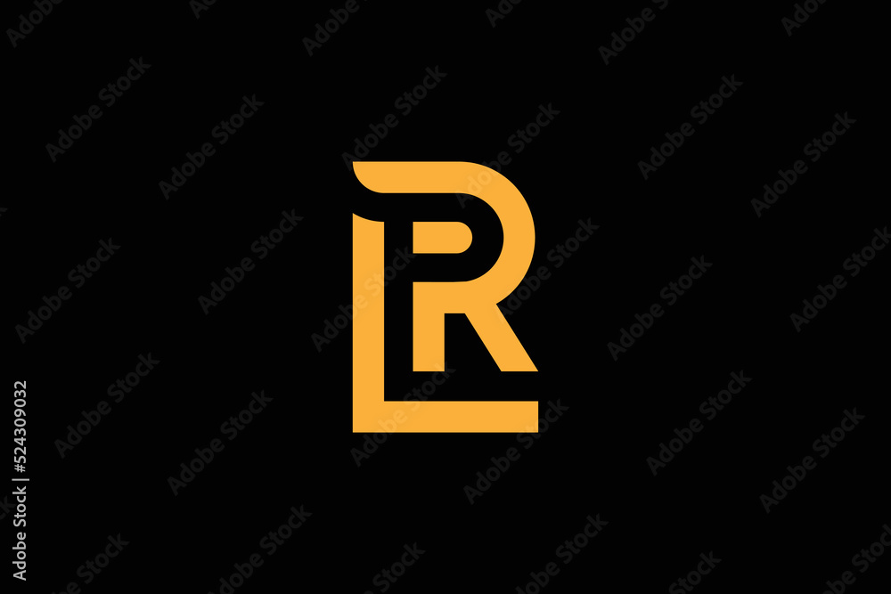 RL logo Minimal symbol. LR letter icon on luxury background. RL ...