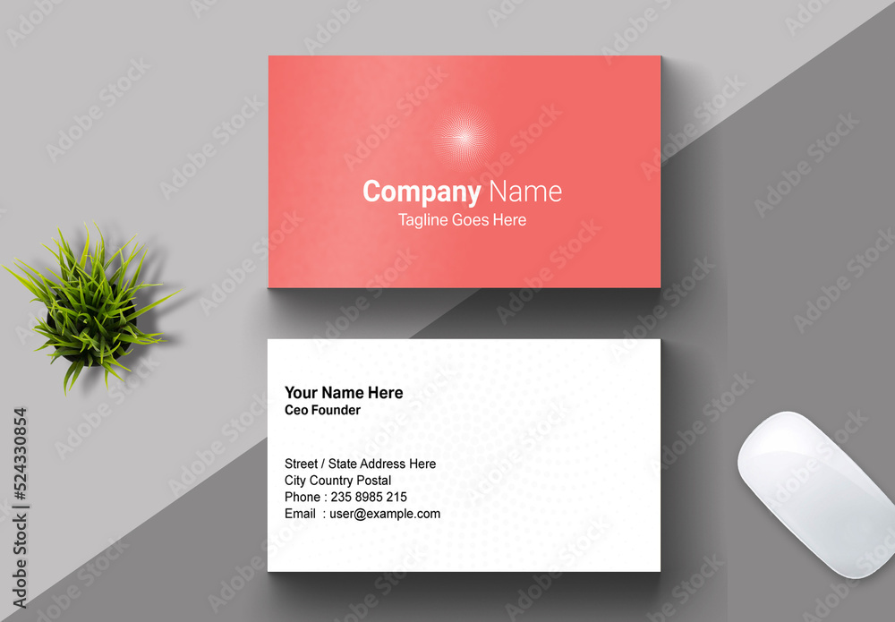 Business Card Layout Stock Template | Adobe Stock