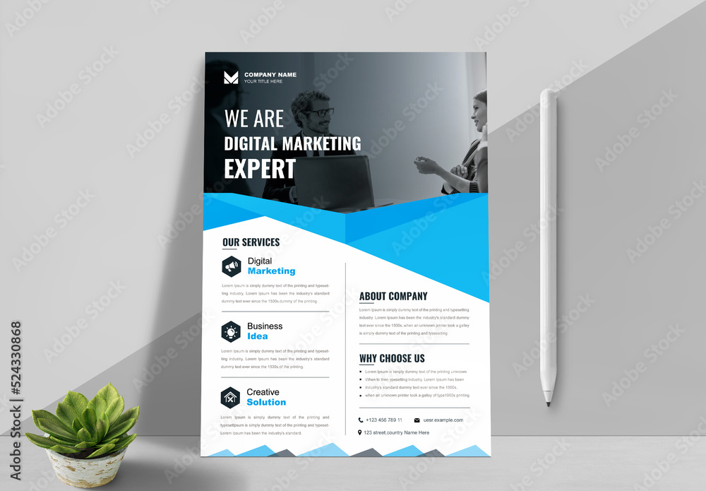 Creative Flyer Layout Stock Template | Adobe Stock