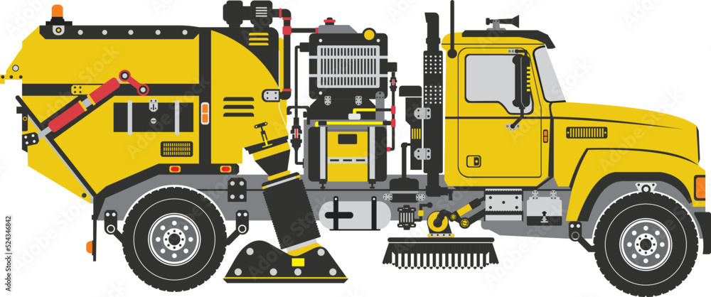Street Sweeper Truck for clearing trash, debris, snow, and contaminants ...