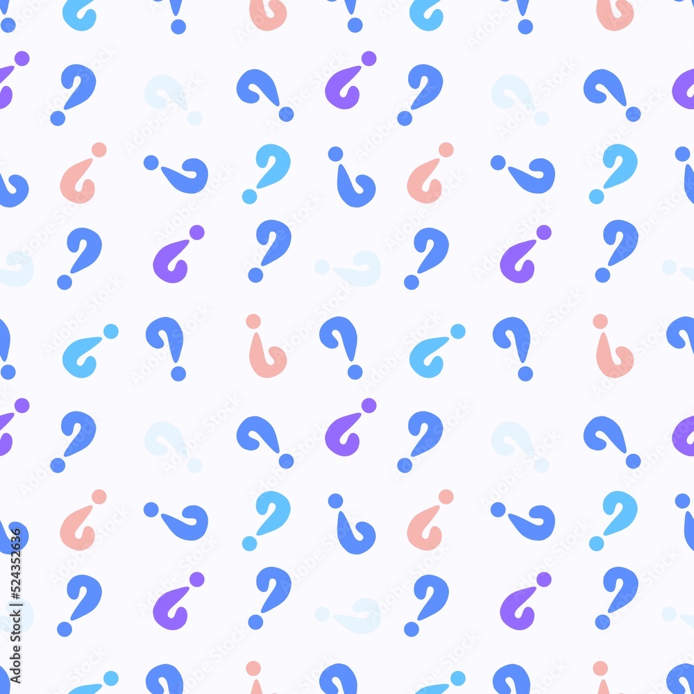 Back to school seamless question marks pattern for kids clothes print ...