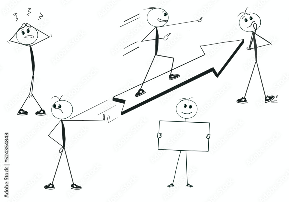 pack de personnages expressifs, bonhomme bâton, atteindre objectif ...