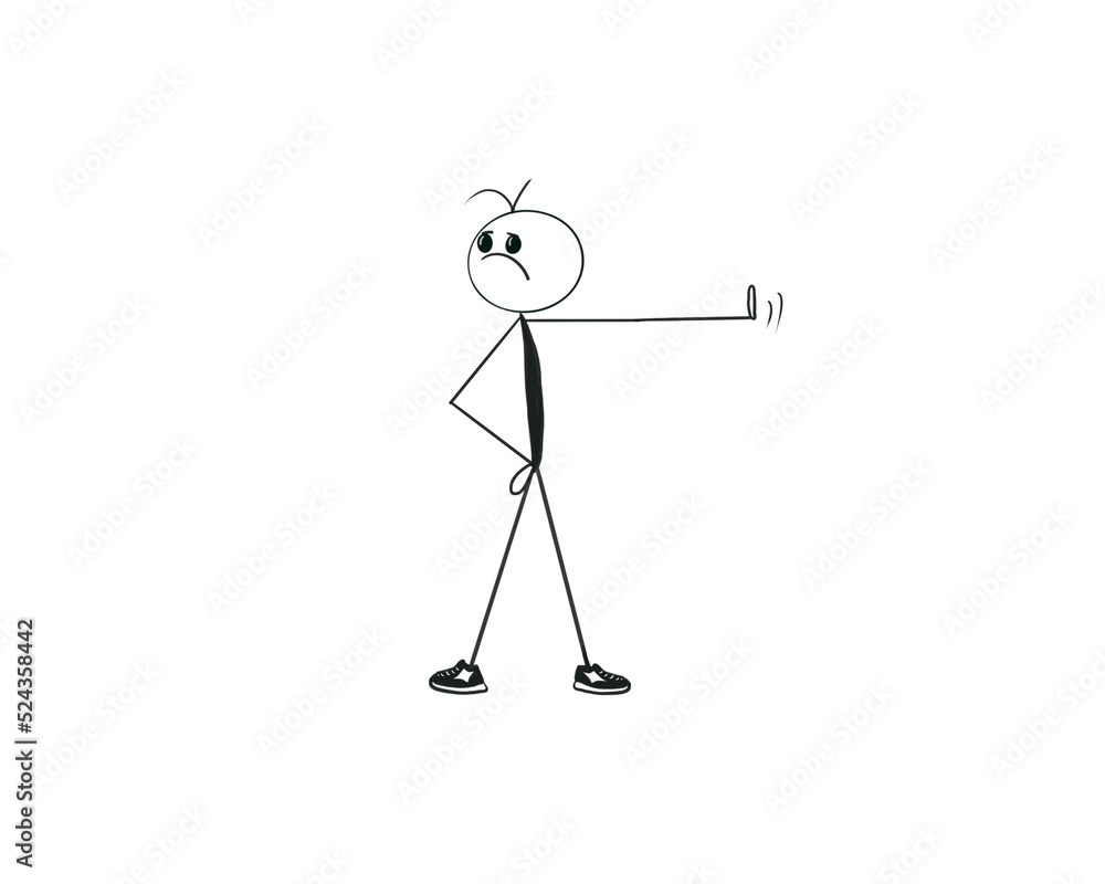 Bonhomme bâton allumette expression Stock Illustration | Adobe Stock