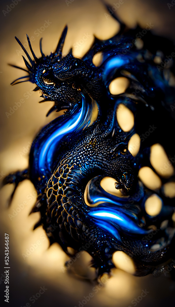 Dragon wearing Armor with crystalline Vortex fractal Digital Art ...