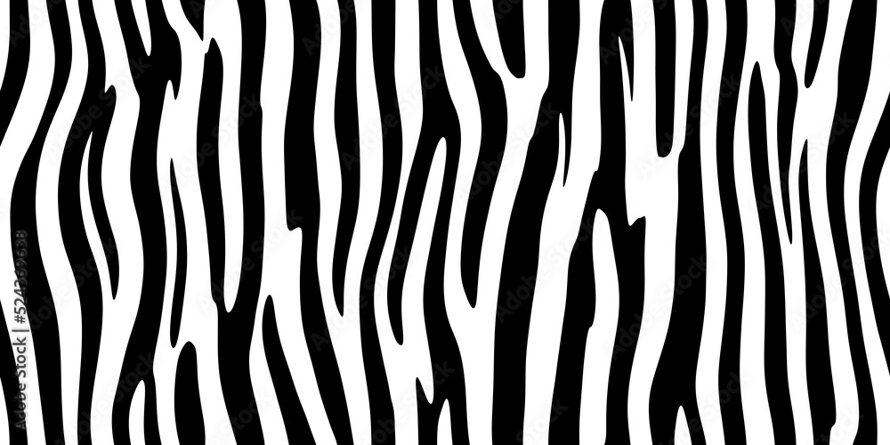Seamless vertical zebra skin or tiger stripe pattern. Tileable black ...