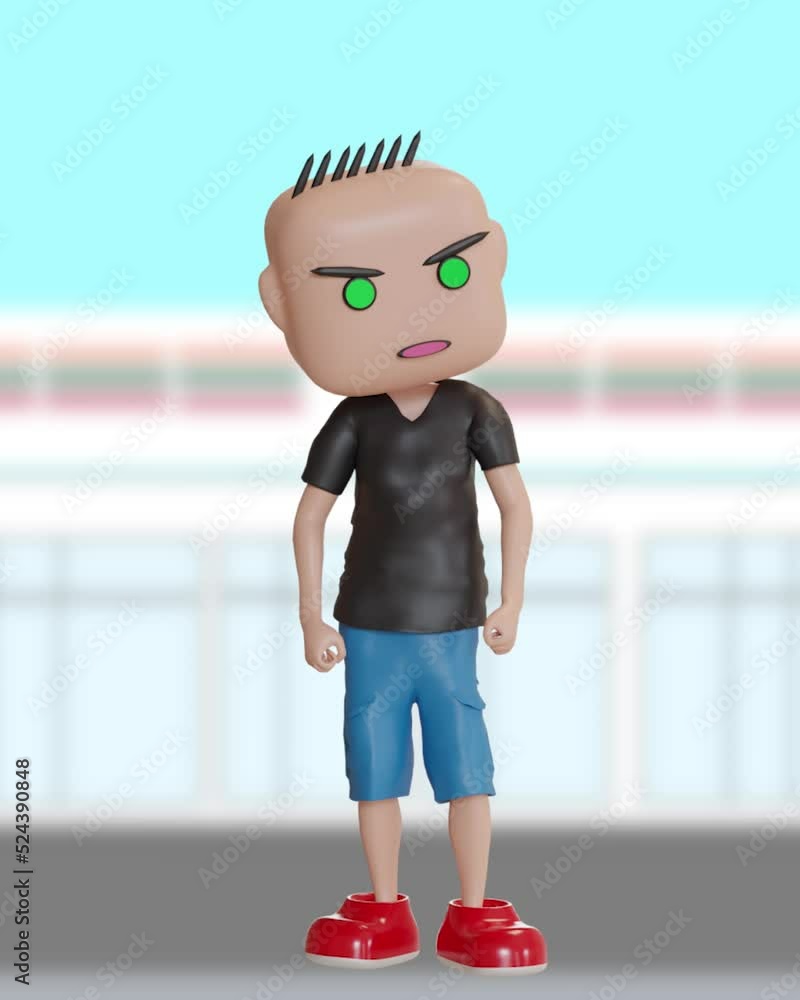 cartoon animation 3d character dancing funny hip hop having fun and ...
