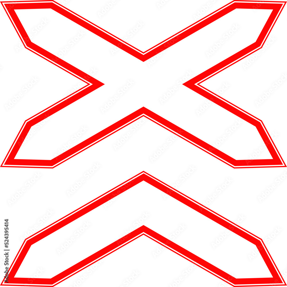 The road sign represents a multi track railway. Stock Vector | Adobe Stock