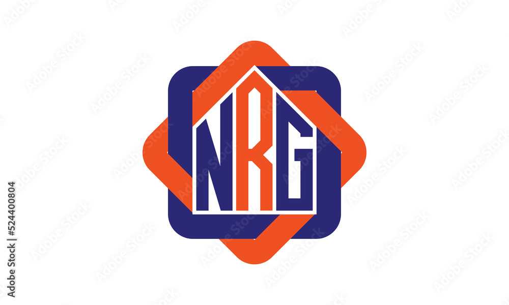 NRG three letter real estate logo with home icon logo design vector ...