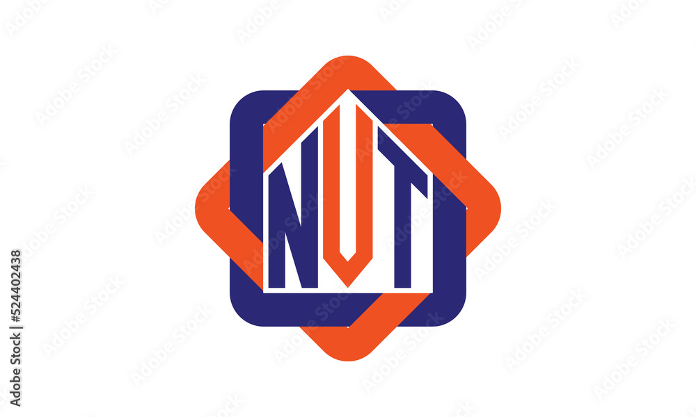 NVT three letter real estate logo with home icon logo design vector ...