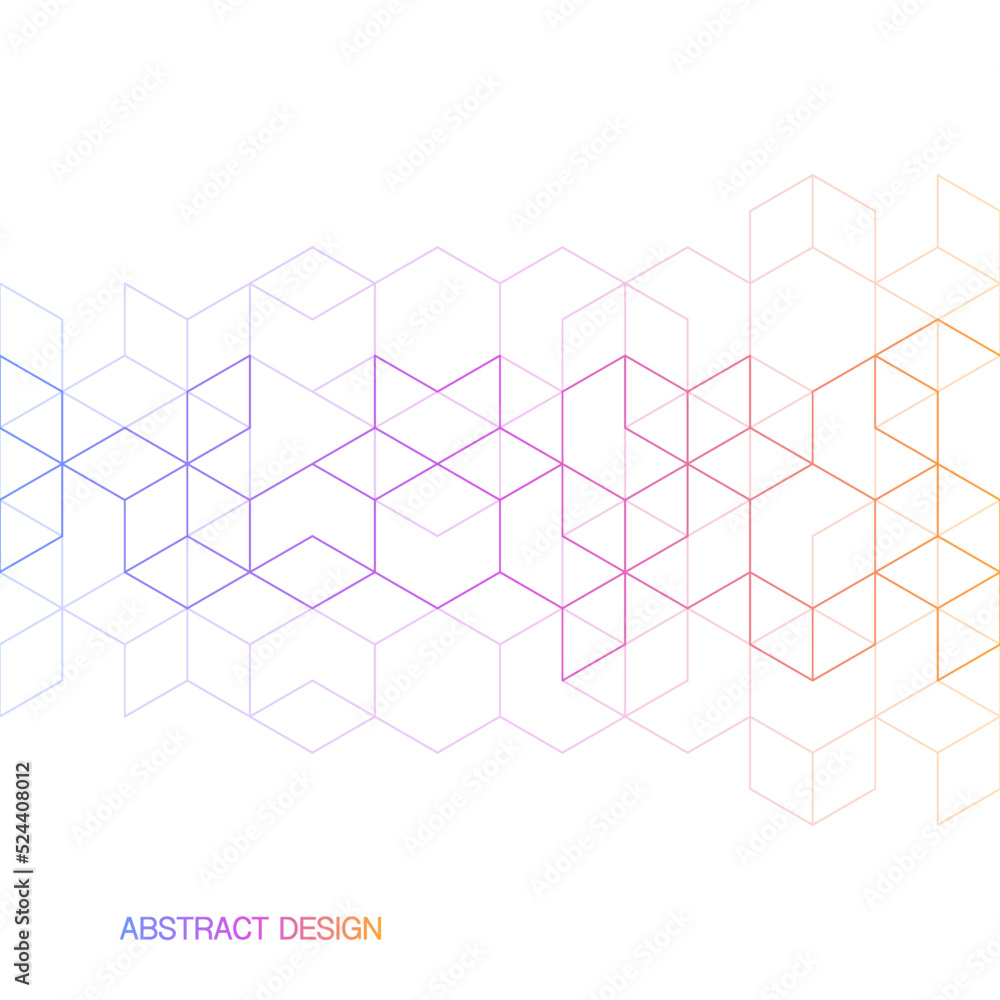 The graphic design elements with isometric shape blocks. Vector ...