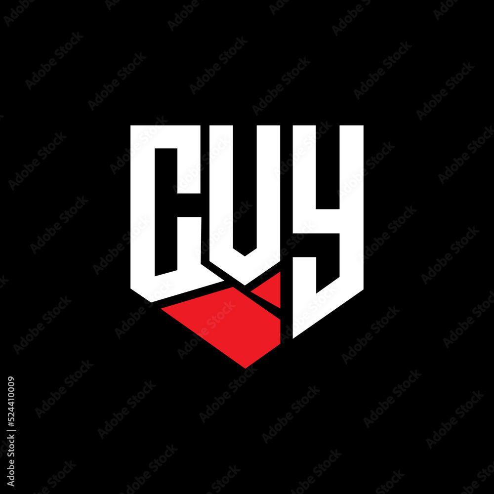 CUY letter luxury logo design on black background. CUY creative ...