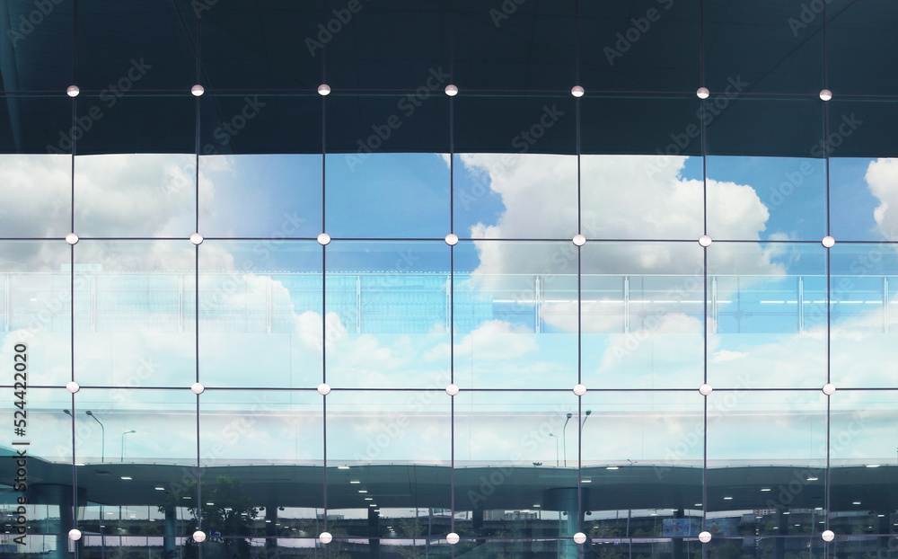 Laminated tempered glass wall cable net system structure with stainless ...