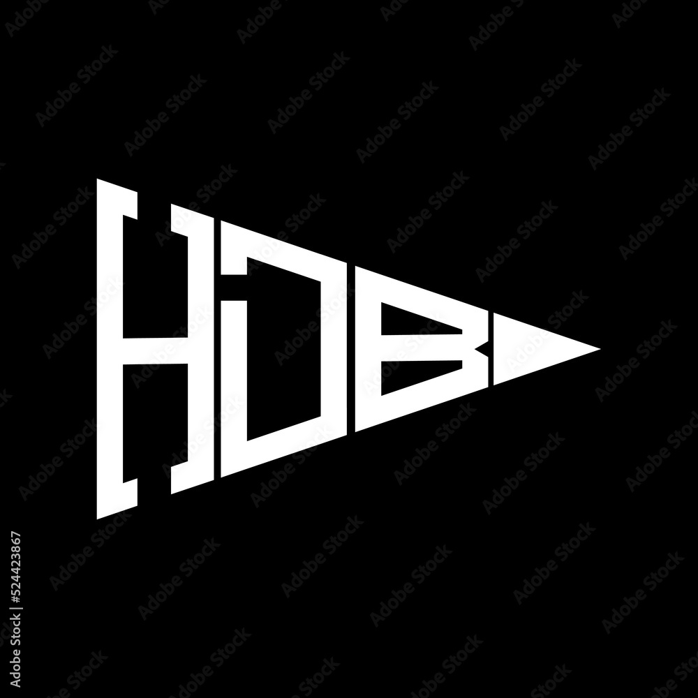 HDB letter logo design.HDB creative initials monogram vector letter ...