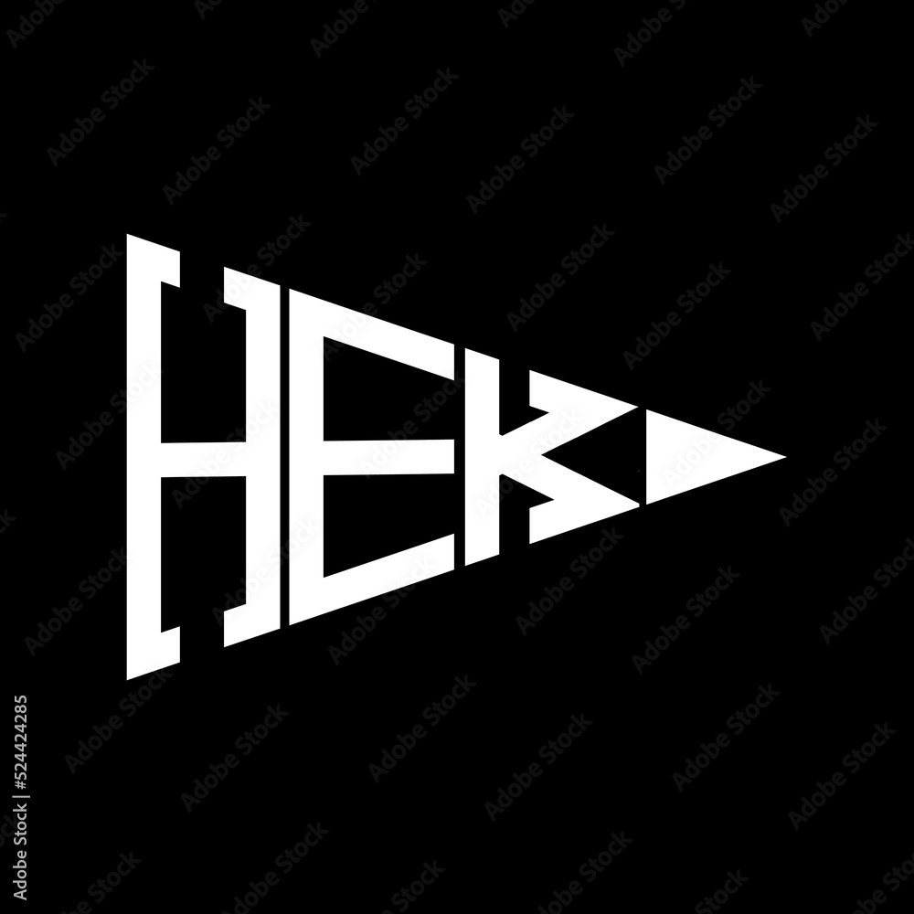 HEK letter logo design.HEK creative initials monogram vector letter ...